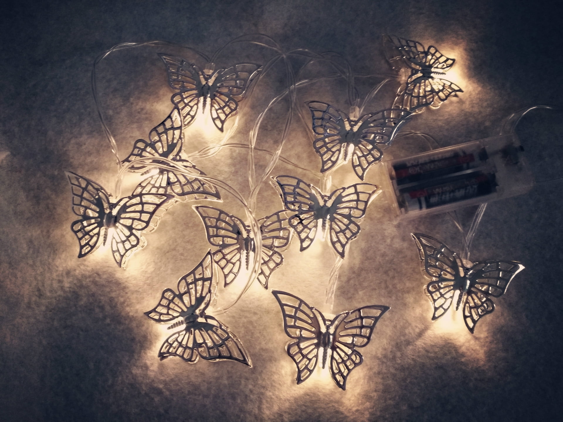 Butterfly Fairy String Lights, 20LED Battery Powered 9.84ft Wire ...