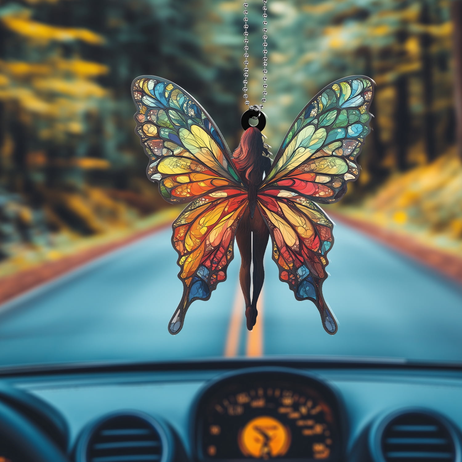 Butterfly Fairy Window Hanging Acrylic, Mystical Fairy Car Ornament ...