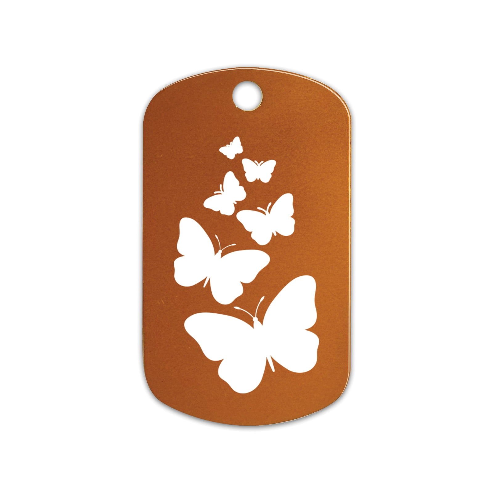 Butterfly Family GI Dog Tag Aluminum Keychain unity life nature ...