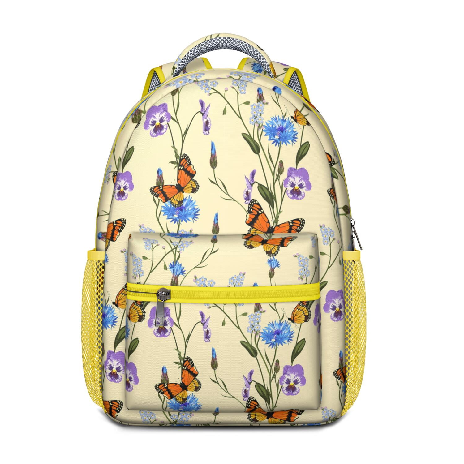 Butterfly Fantasy Scene Backpack – Artistic Floral Design for ...