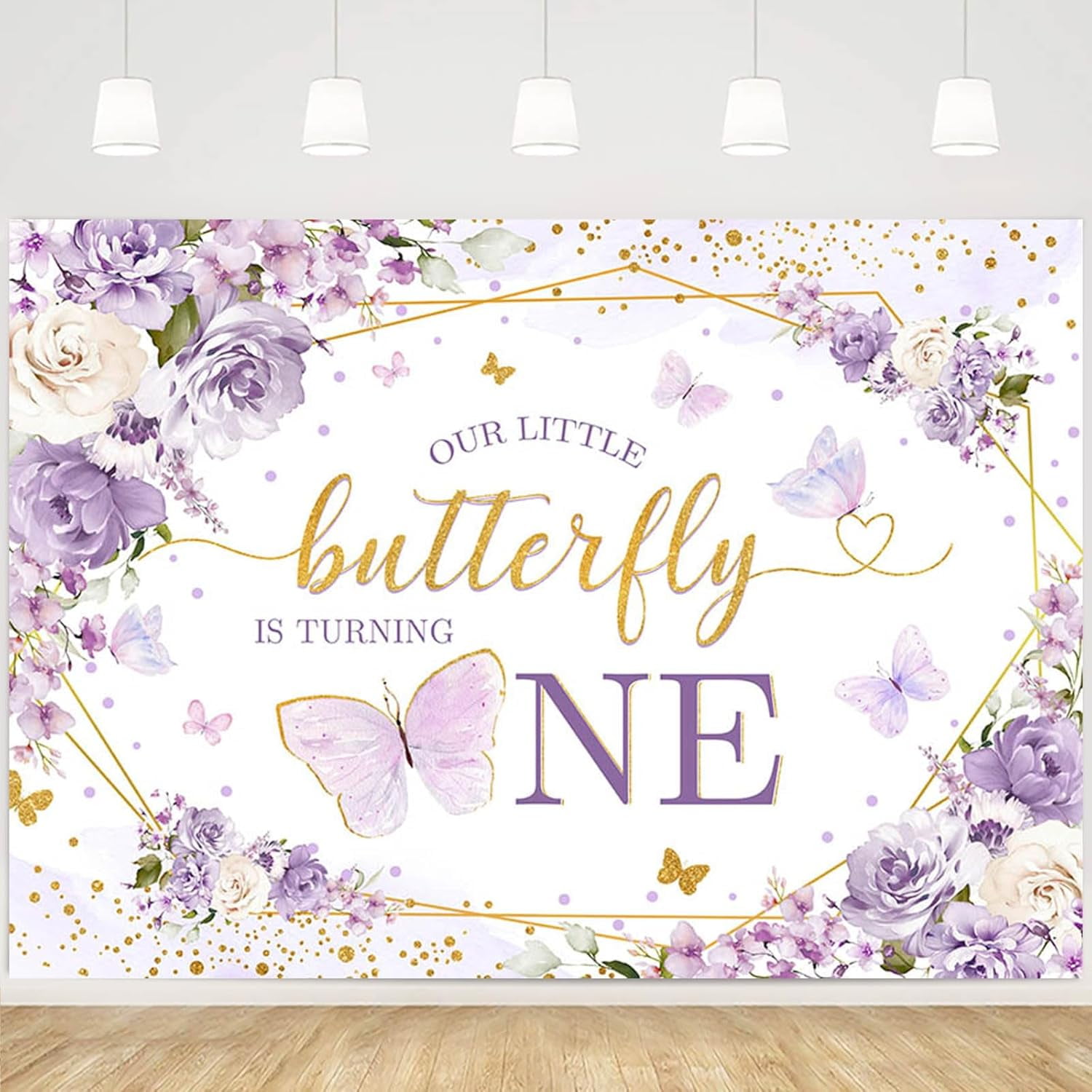 Butterfly First Birthday Decorations Backdrop for Girls Our Little ...
