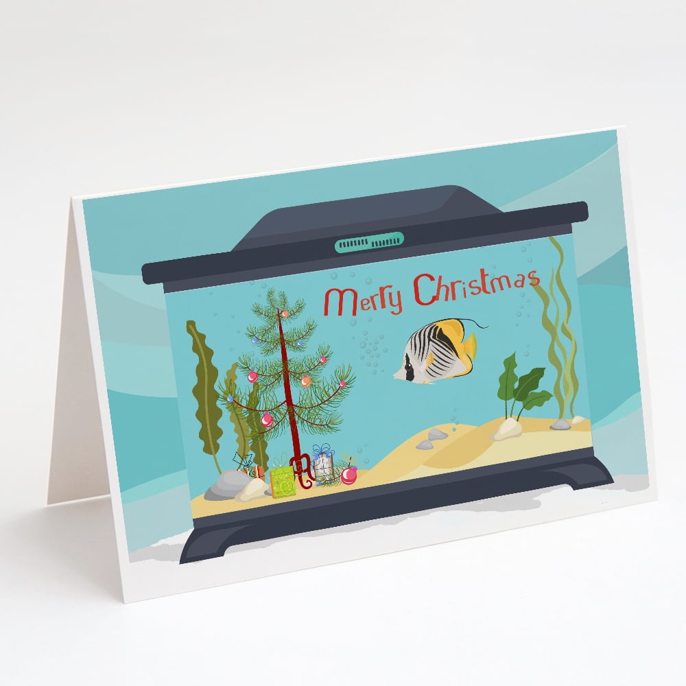 Butterfly Fish Merry Christmas Greeting Cards and Envelopes Pack of 8 ...