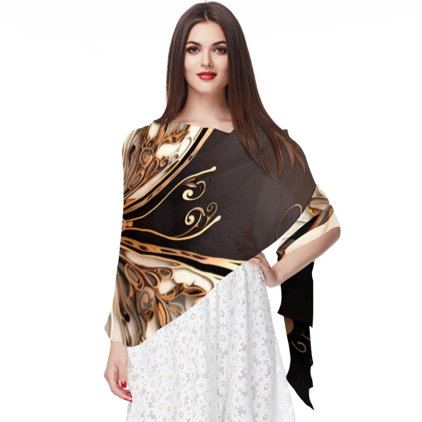 Butterfly Fission Diagram Elegant Silk Scarf - Translucent Chiffon Yarn ...