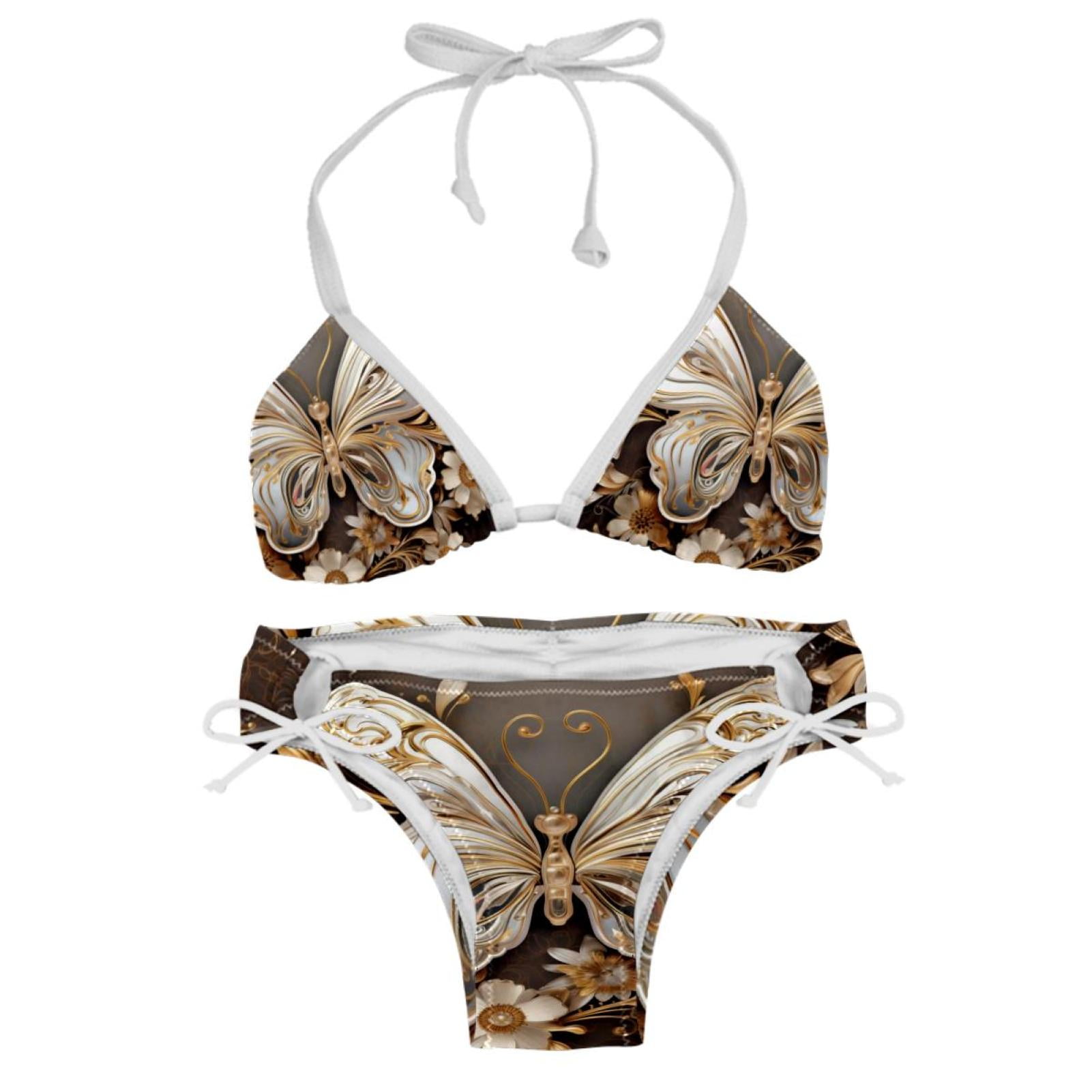 Butterfly Fission Diagram Women's Bikini Set with Detachable Sponge and ...