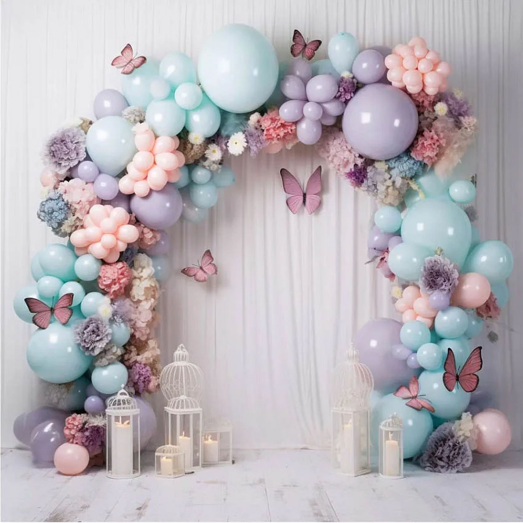 Butterfly Floral Arch Balloon Children Birthday Cake Smash Portrait r ...