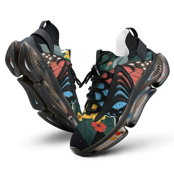 Butterfly Floral Art Print Walking Shoes for Men Woman Lightweight ...