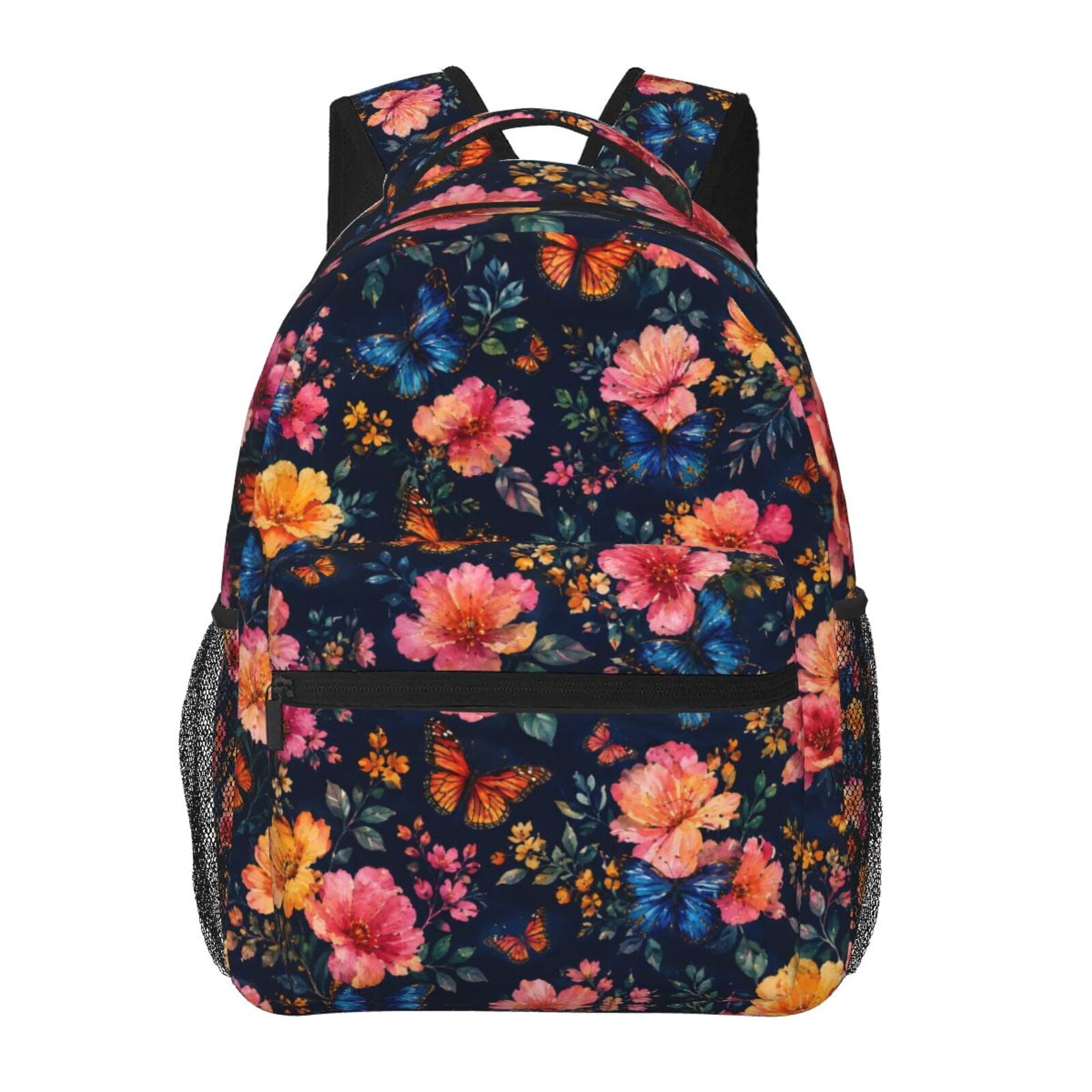 Butterfly Floral Backpack Lightweight Travel Bag for Men and Women ...