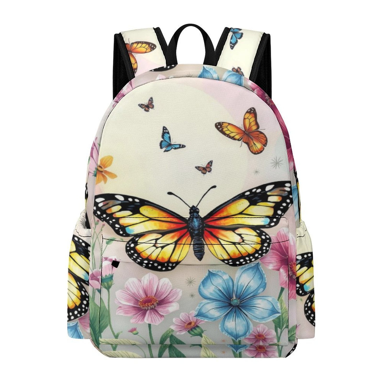 Butterfly Floral Beauty Backpacks Teenager Bookbag Casual School Bags ...