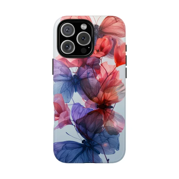 Butterfly Floral Fusion Pattern Phone Case for iPhone 17-11 Pro Max ...
