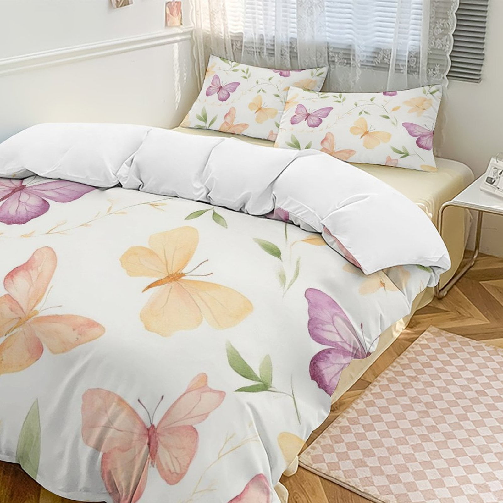 Butterfly Floral Pattern_2 3D Duvet Cover Set Quilt Cover Theme for ...