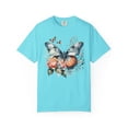 Butterfly Floral Print T-Shirt Botanical Design Unisex Heavy Cotton Tee ...