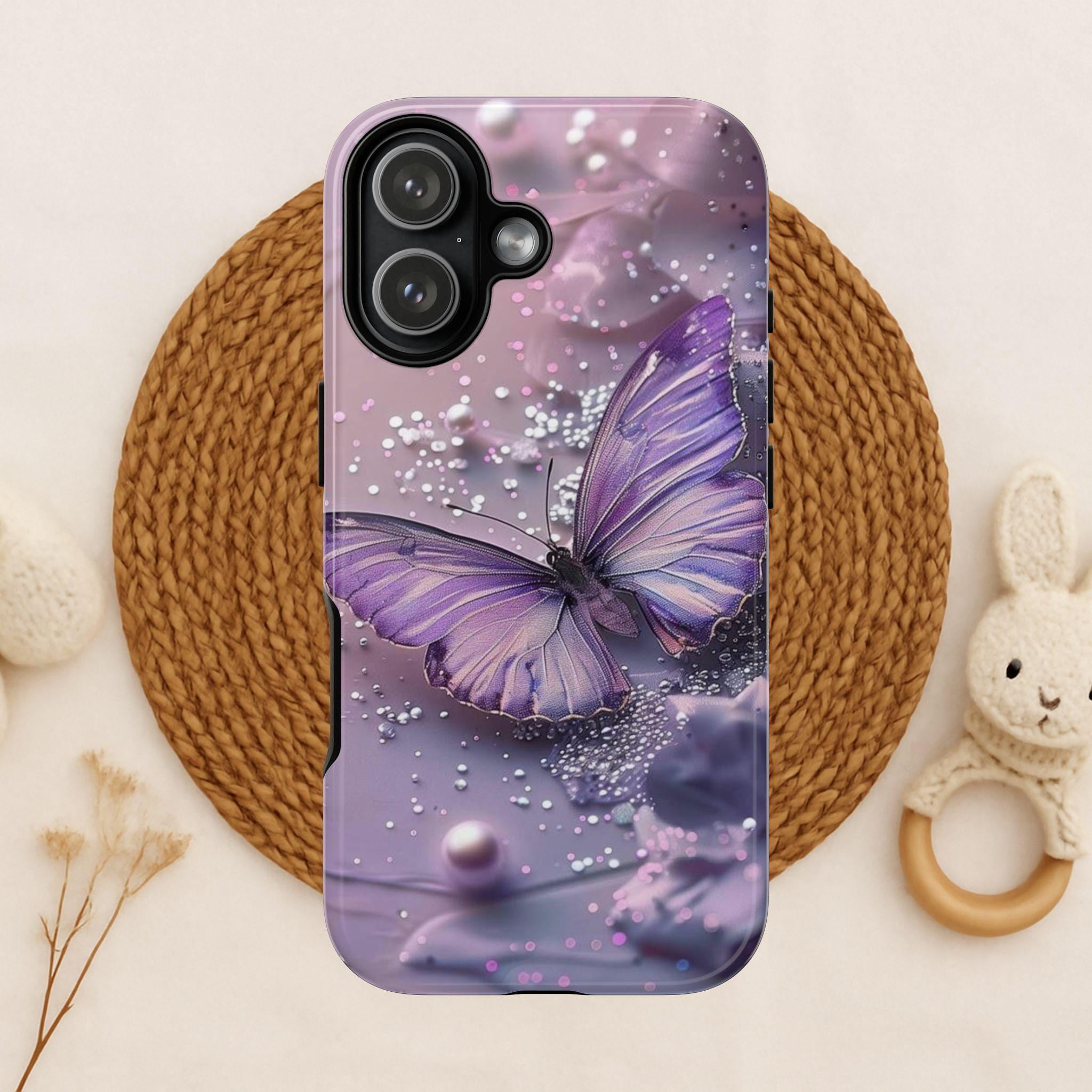 Butterfly Floral Tough Protective Aesthetic Phone Case for Daily Use ...