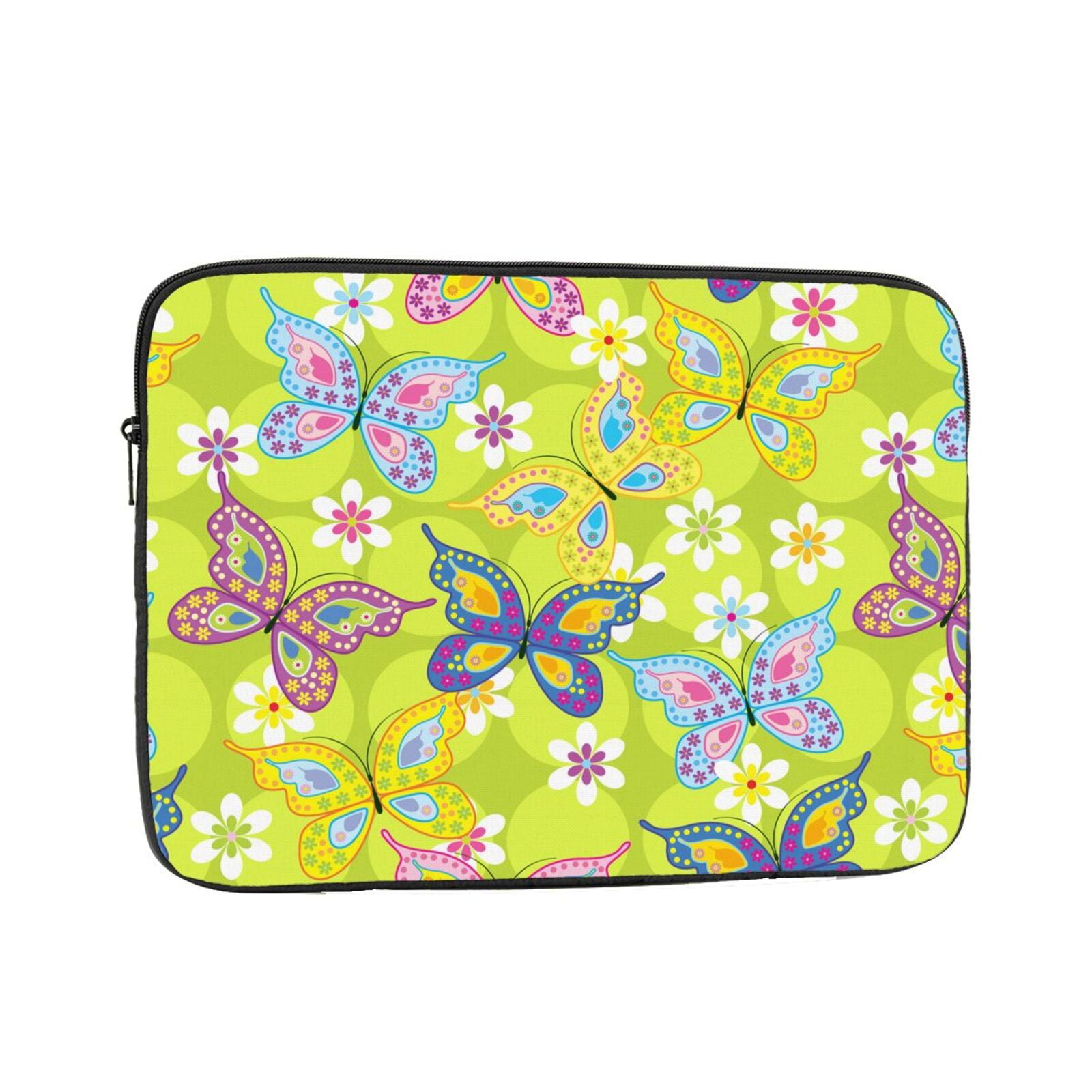 Butterfly Flower 17 inch Portable Laptop Sleeve Compatible with MacBook ...