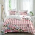 Butterfly Flower Bedding Duvet Cover Set Twin Size 4 Pieces, Watercolor ...