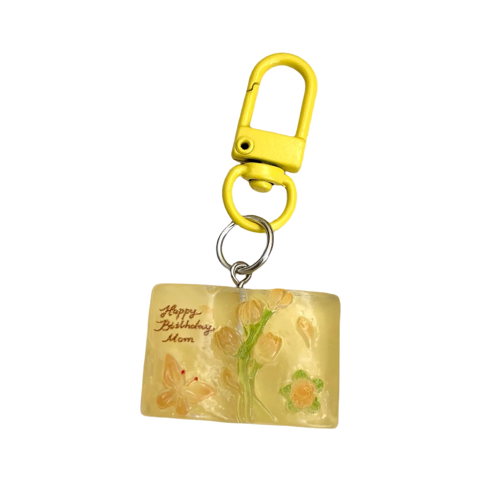 Butterfly Flower Book Pendant Keychain Decorative Handbag Ornament ...