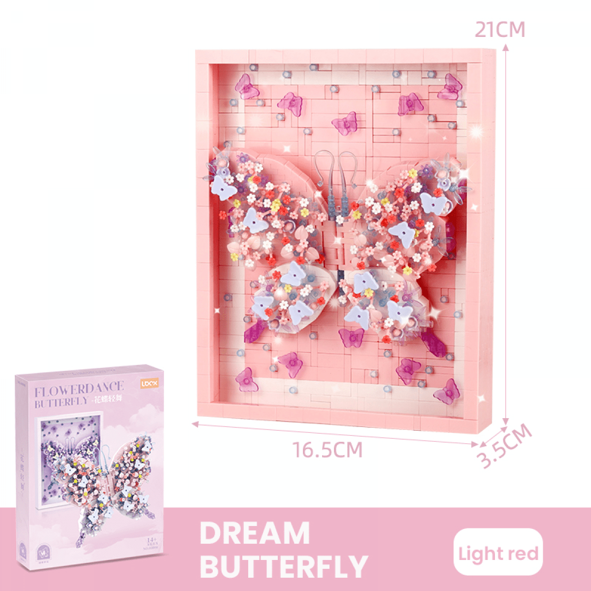 Butterfly Flower Building Blocks Wall Art Building Set for Adults Home ...