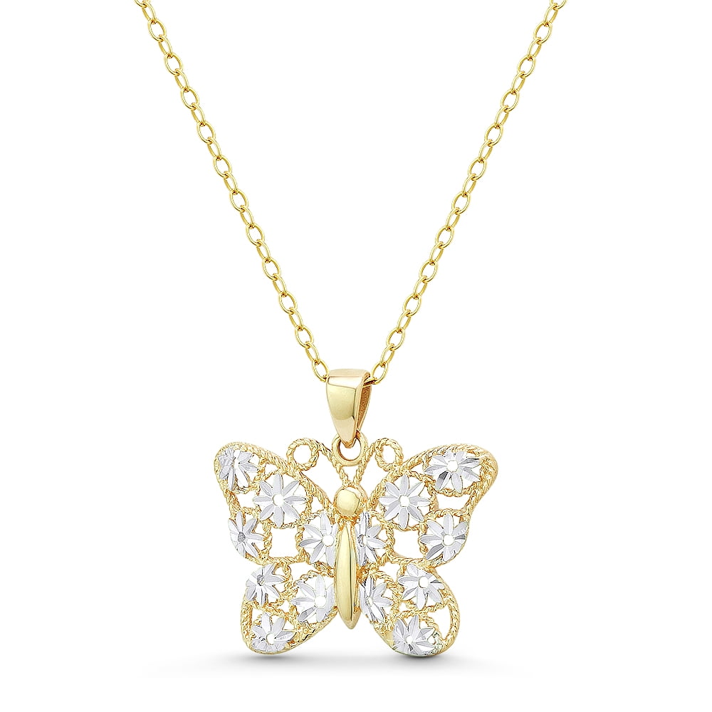 Butterfly & Flower Charm Rebirth & Transformation Totem 20x22mm (0.8x0 ...