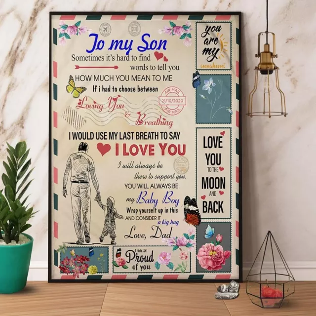 Butterfly Flower Dad To Son Family Love I Am So Proud Of You Best Gift ...