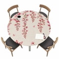 Butterfly Flower Fitted Tablecloth with Elastic Edged, Round Table ...