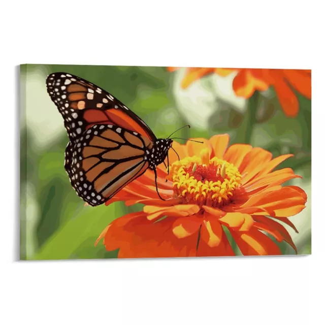 Butterfly Flower Landscape Poster Art Modern Art Print Aesthetic NO ...