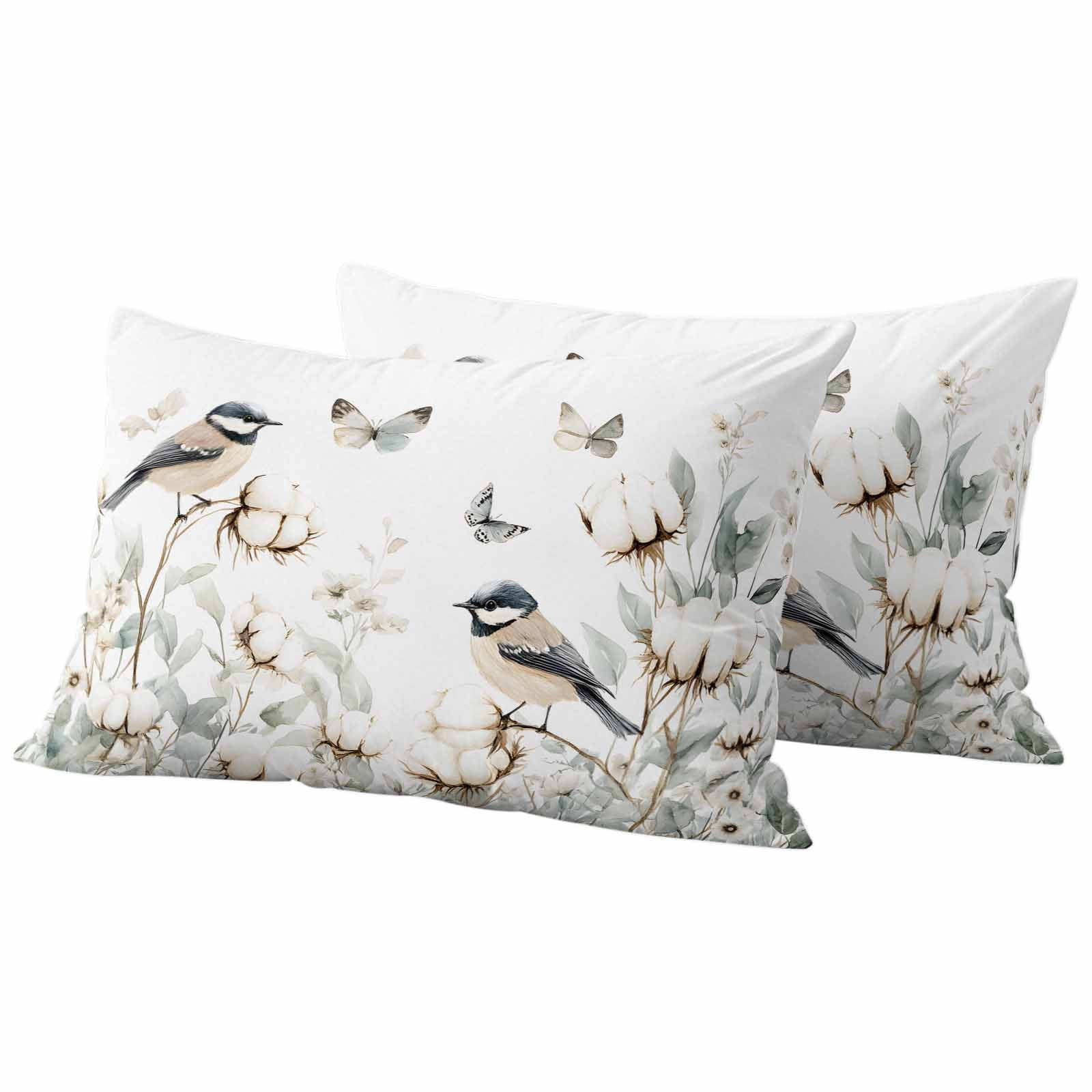 Butterfly Flower Outdoor Pillow Covers 20"x12" Set of 2,Waterproof ...