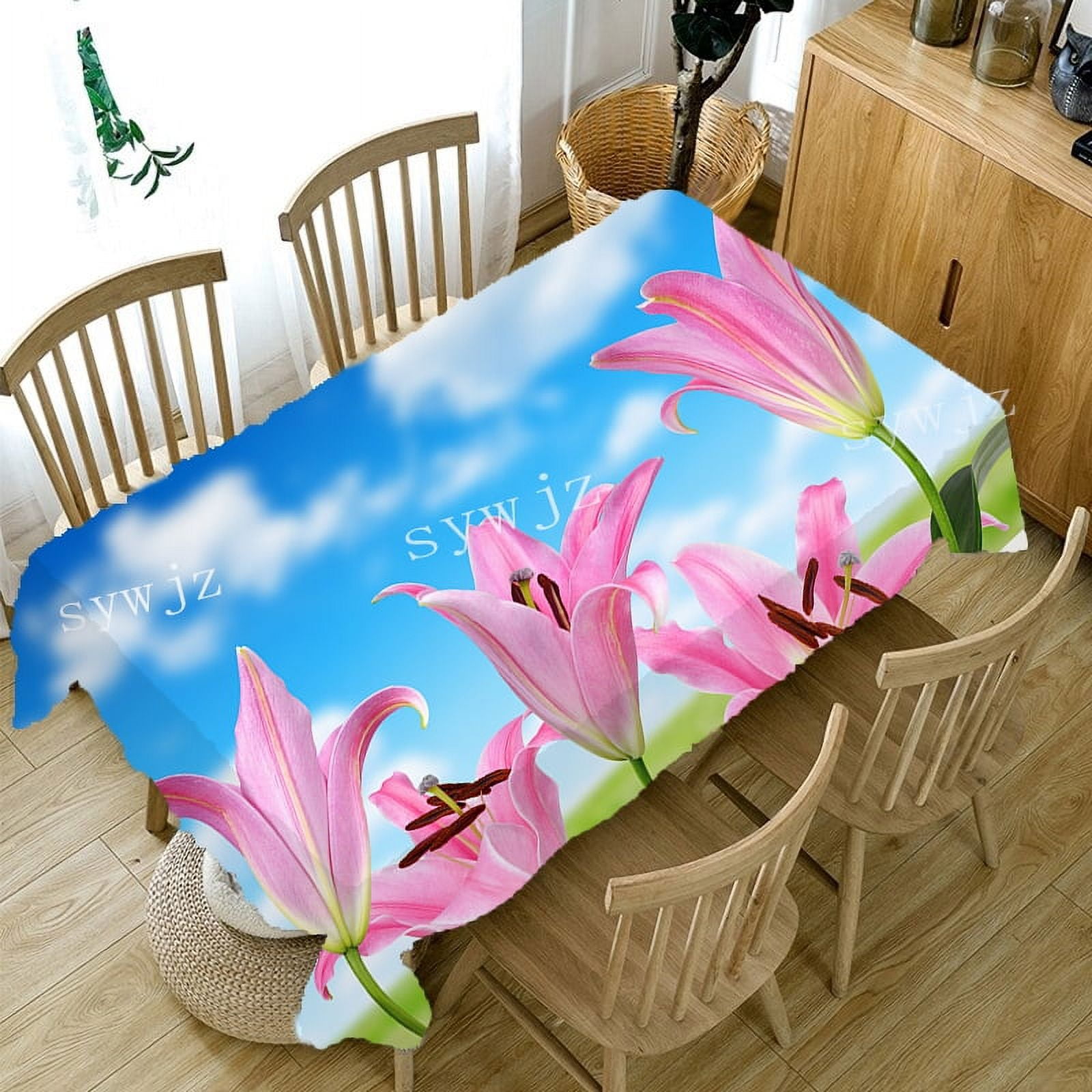 Butterfly Flower Pattern 3D Printed Tablecloth Living Room Coffee Table Kitchen Tablecloth ...