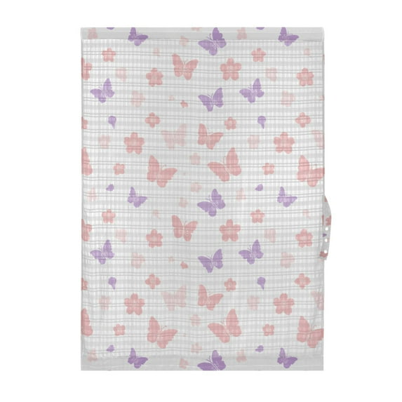 Butterfly Flower Pattern Door Curtain Blackout Thermal Insulated Door ...