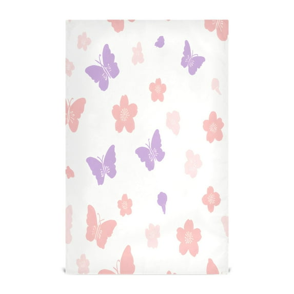Butterfly Flower Pattern Kitchen Towels Dishcloth Decorative Waffle ...