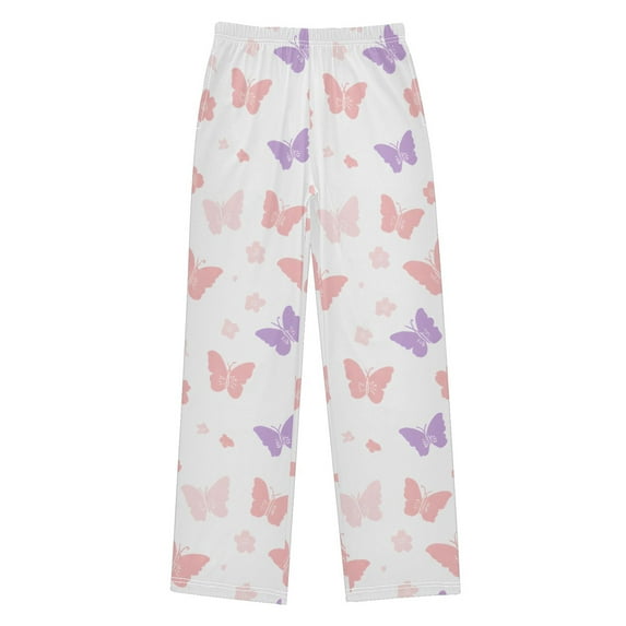 Butterfly Flower Pattern Pajama Pants Soft Lightweight Lounge Pants Bottoms Sleep Pants Warm ...
