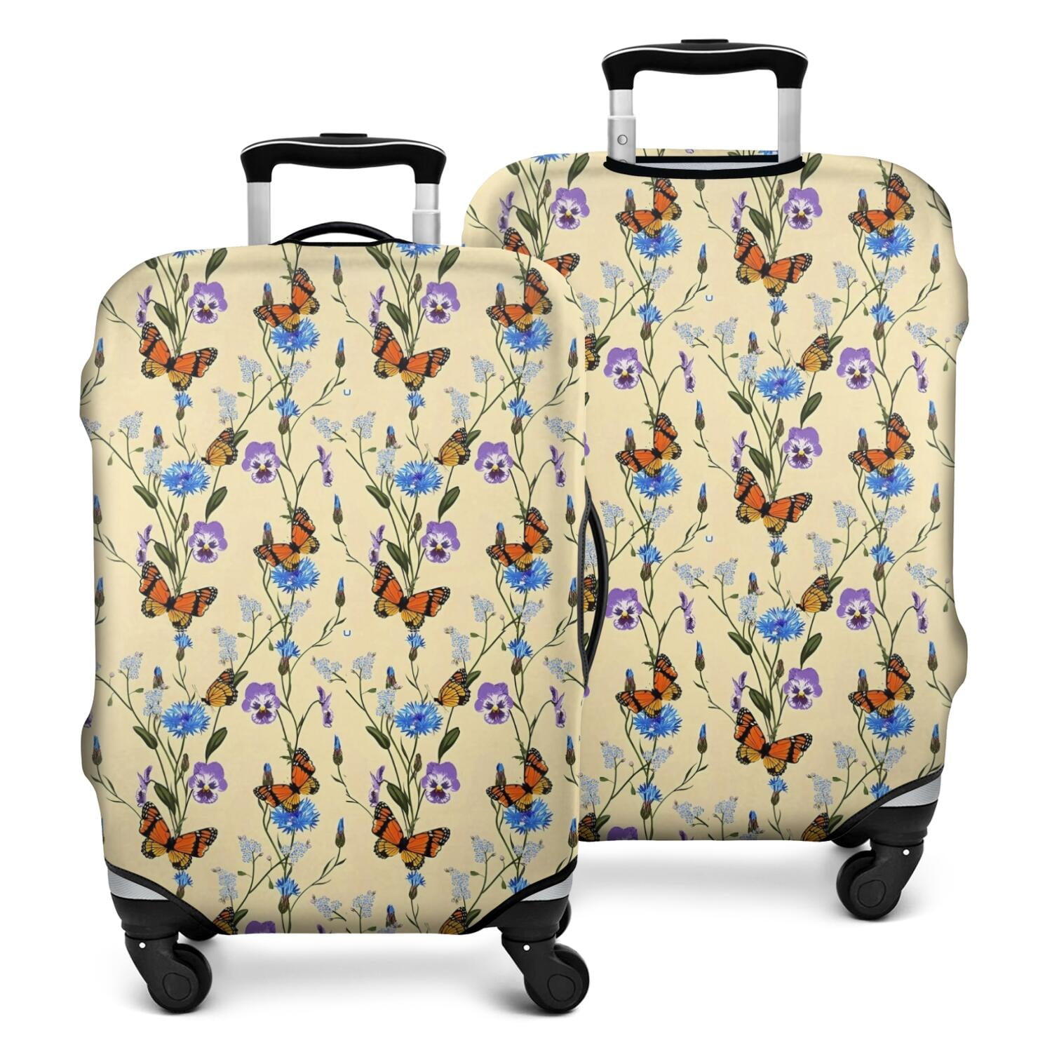 Butterfly Flower Plant Pattern Luggage Cover Fashion Suitcase Cover ...