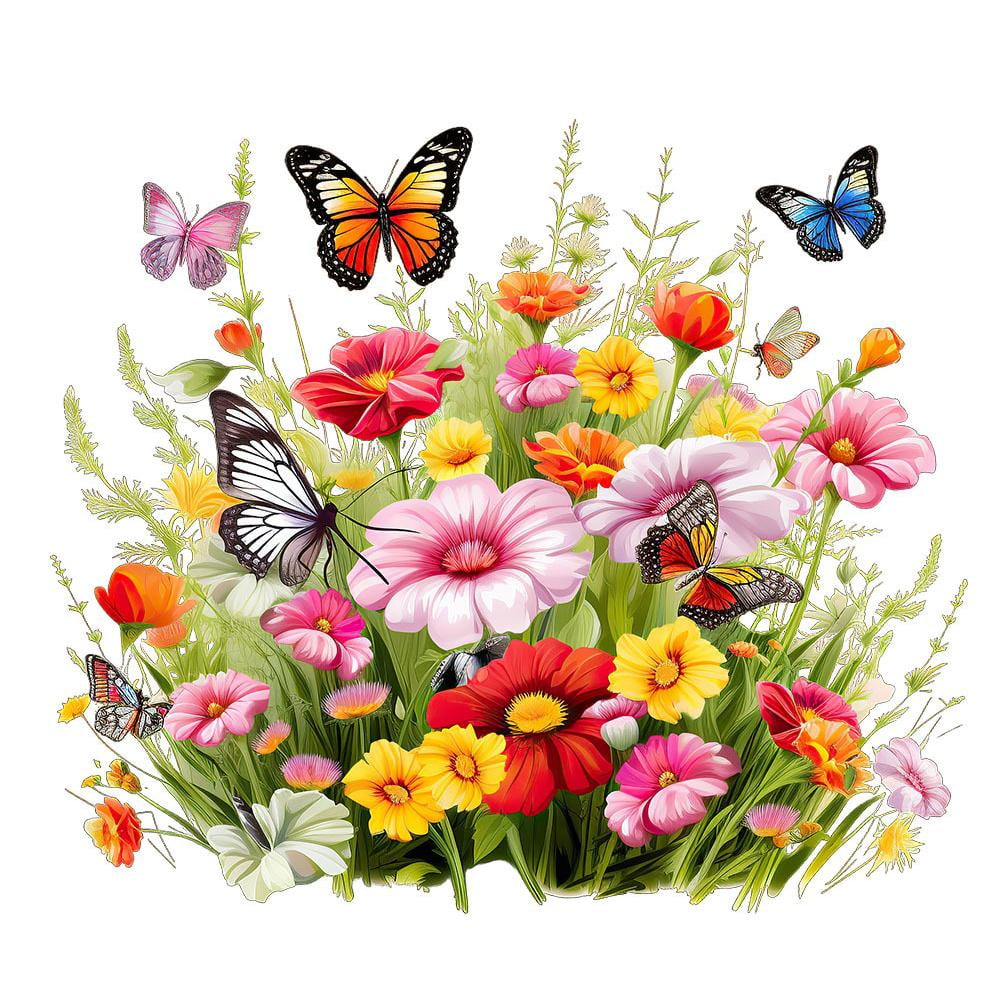 Butterfly Flower Toilet Seat Stickers Toilet Lid Decals Stickers ↗ B3T3 ...