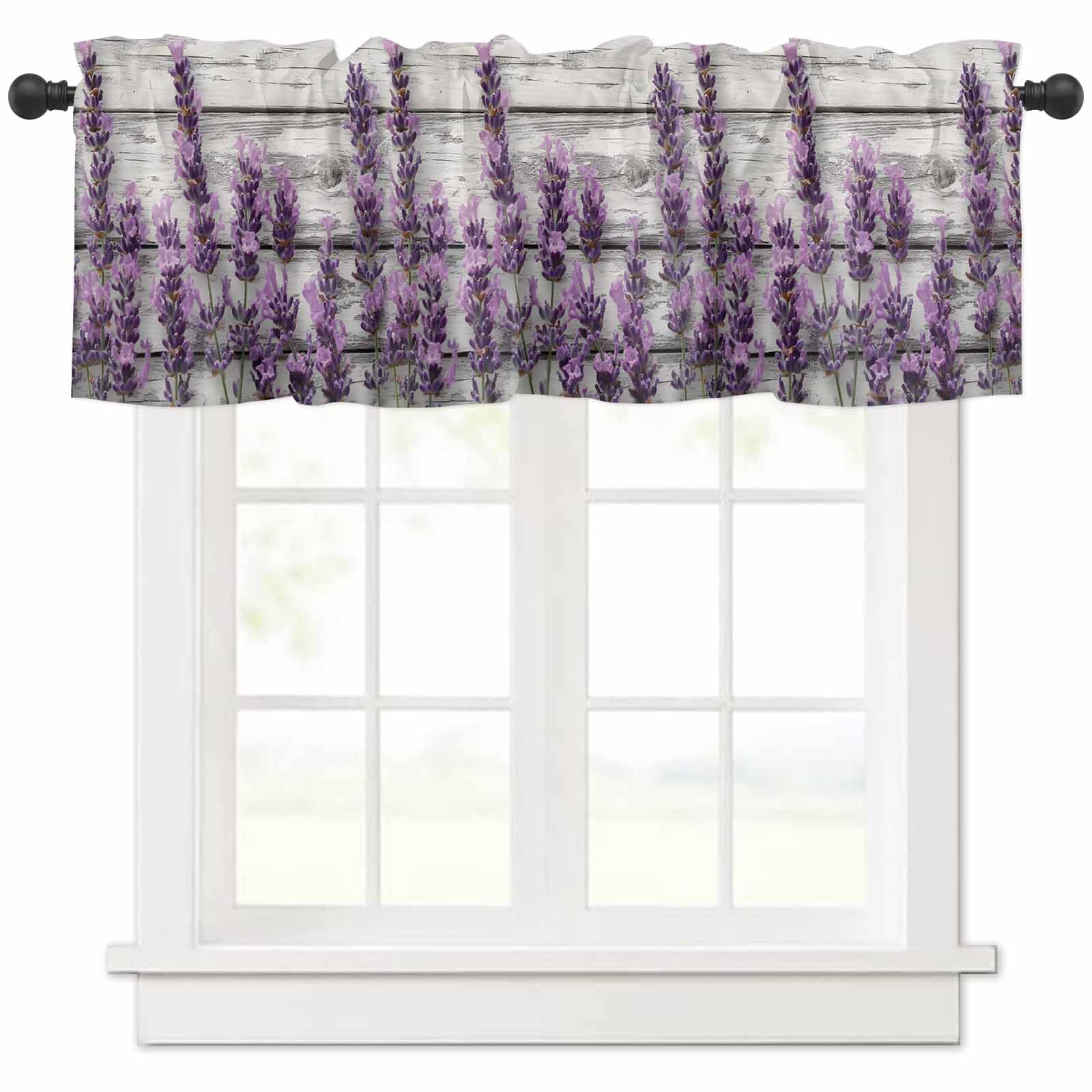 Butterfly Flower Valances for Windows Farmhouse Kitchen Curtains ...