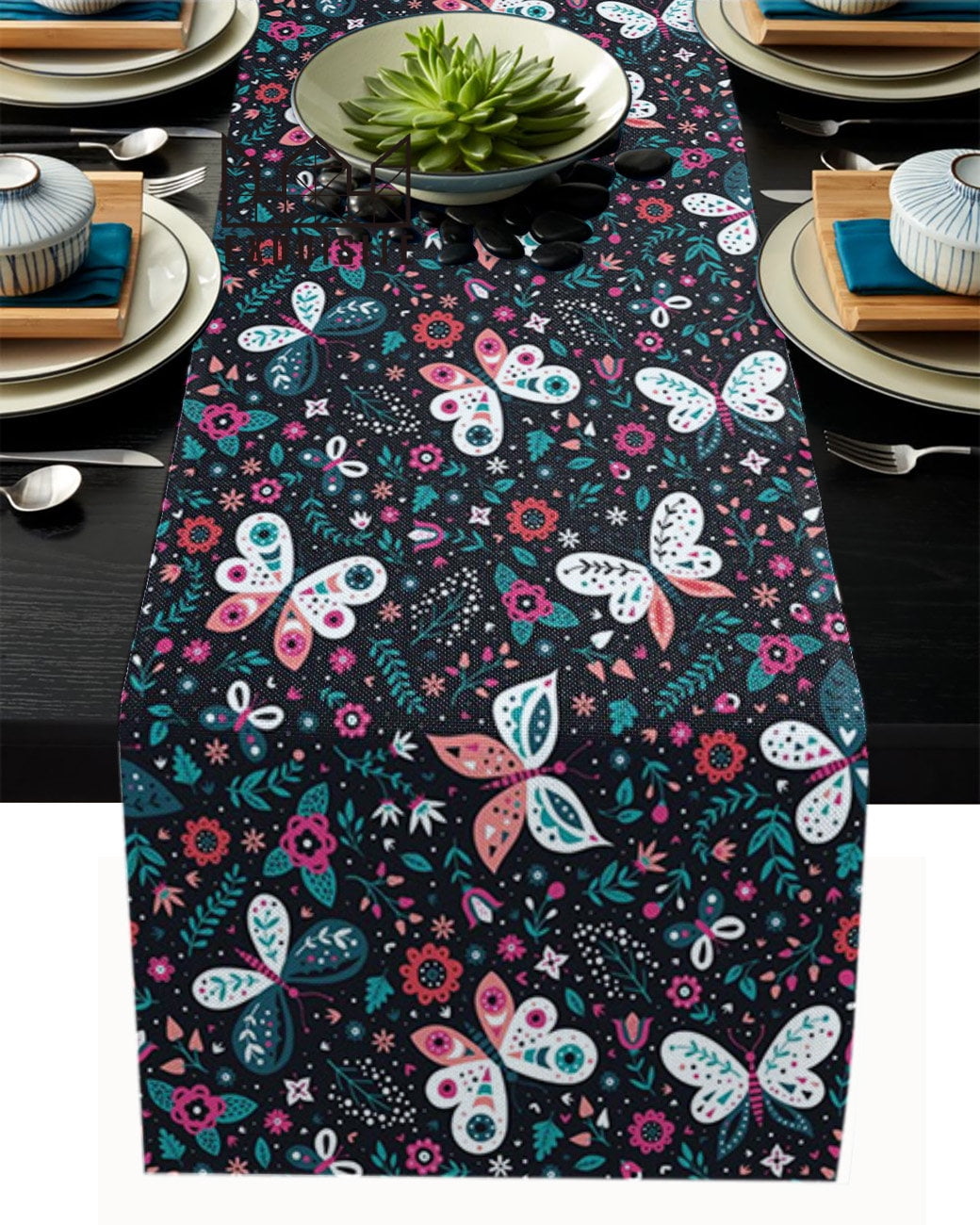 Butterfly Flowers Colorful Coffee Table r Dining Table r Wedding Table ...
