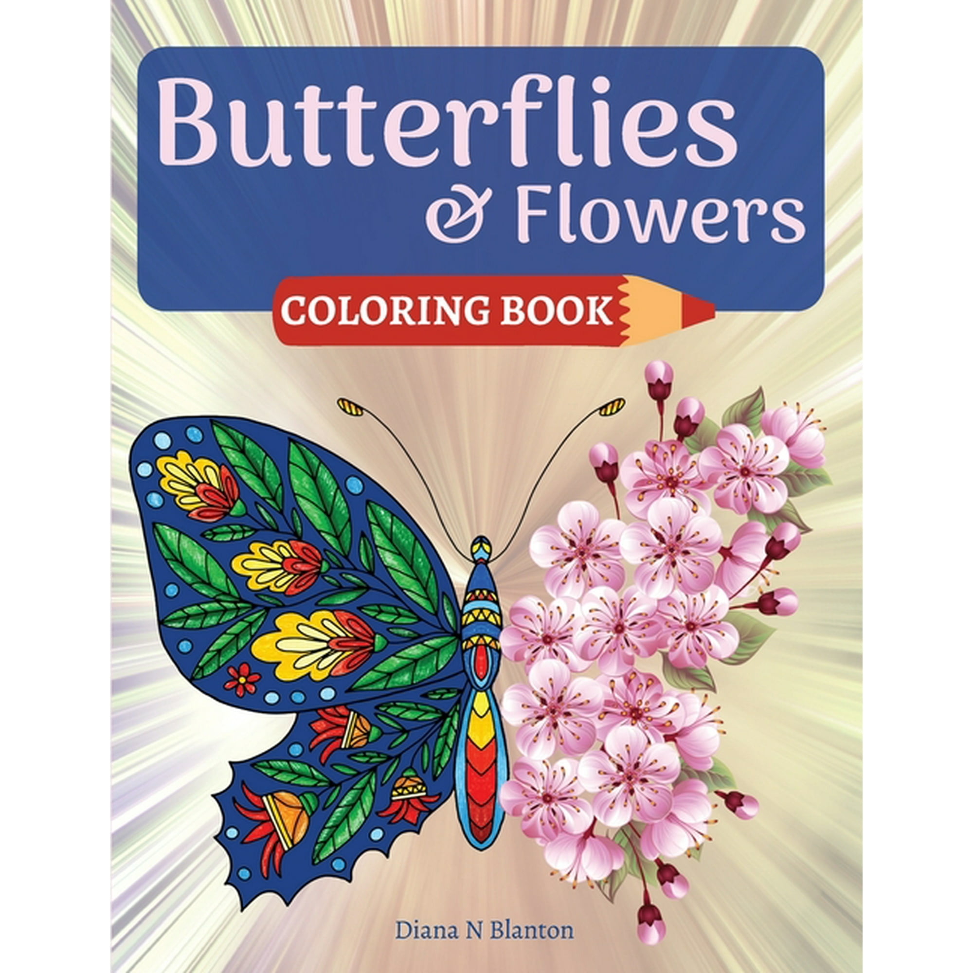 Butterfly And Flower Coloring Pages For Adults