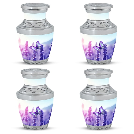 Butterfly Flu Urn for Human Ashes, 3 Inch, 4pcs Mini Keepsake Urns for ...