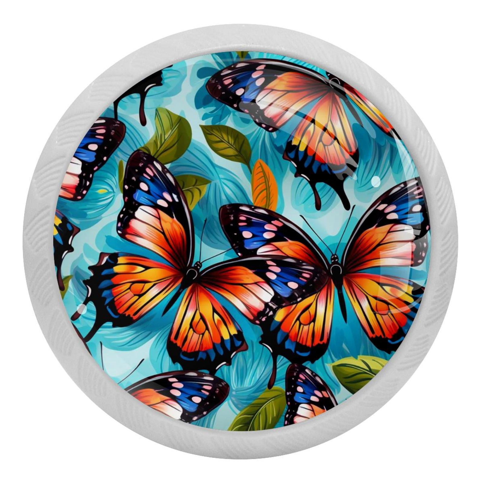 Butterfly Fluorescent Drawer Pulls: Round 4-Pack, Glow-in-the-Dark ...