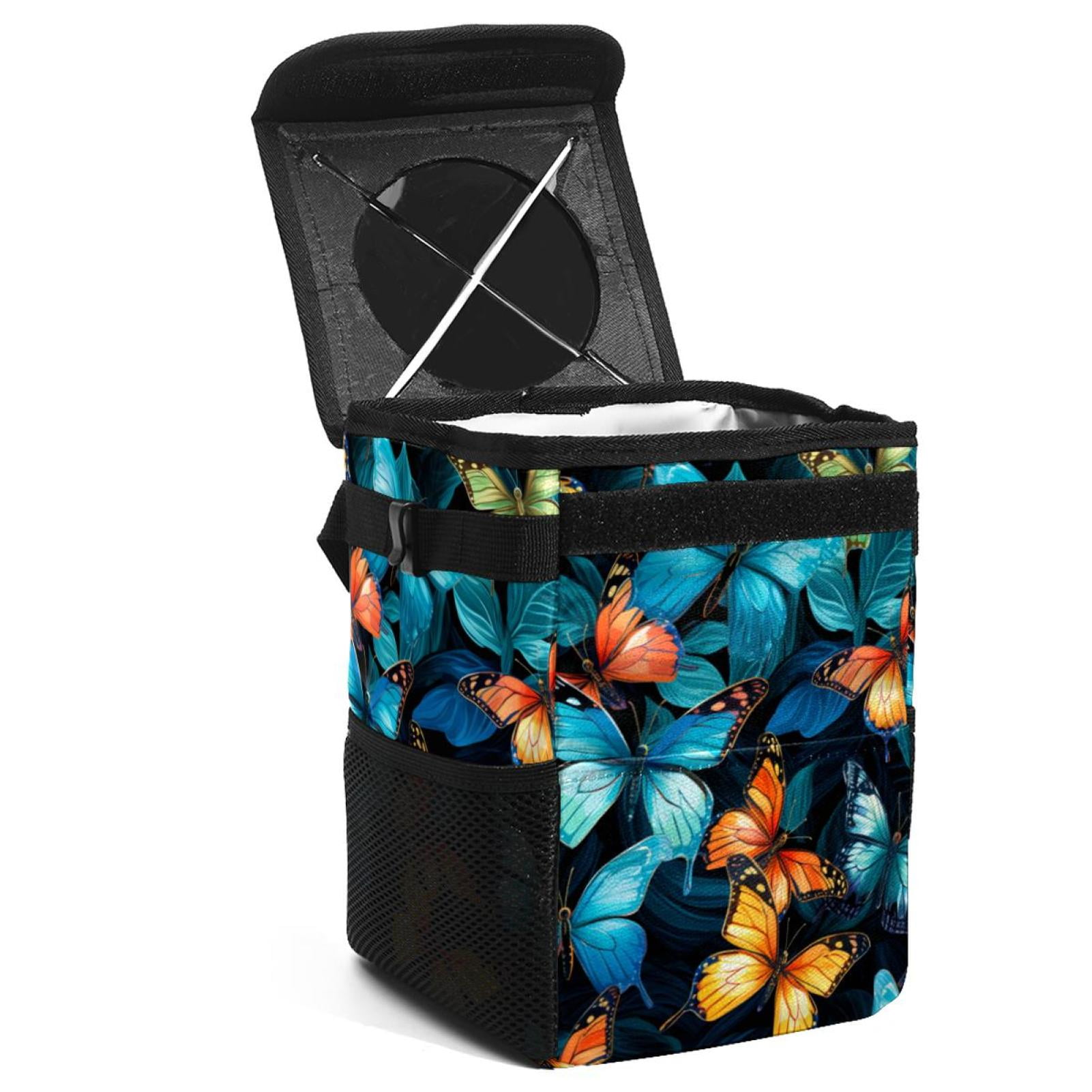 Butterfly Foldable Car Trash Can with Lid, Leak-Proof, and Hanging ...