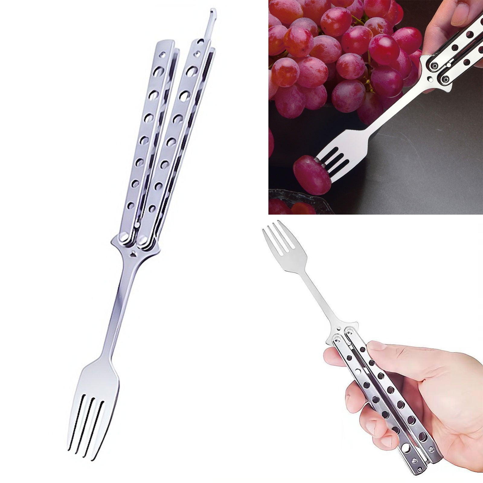 Butterfly Fork, Portable Folding Fork, Stainless Steel Fork, Outdoor ...