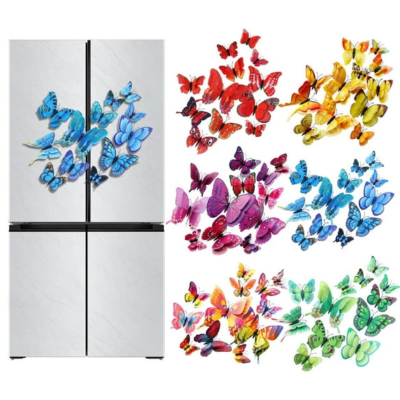 Butterfly Fridge Magnets，12 Pcs Butterfly Wall Decor, 3d Butterflies ...