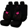 Flying Banner Car Seat Cover Set Black Air Mesh Universal Fit For Suv