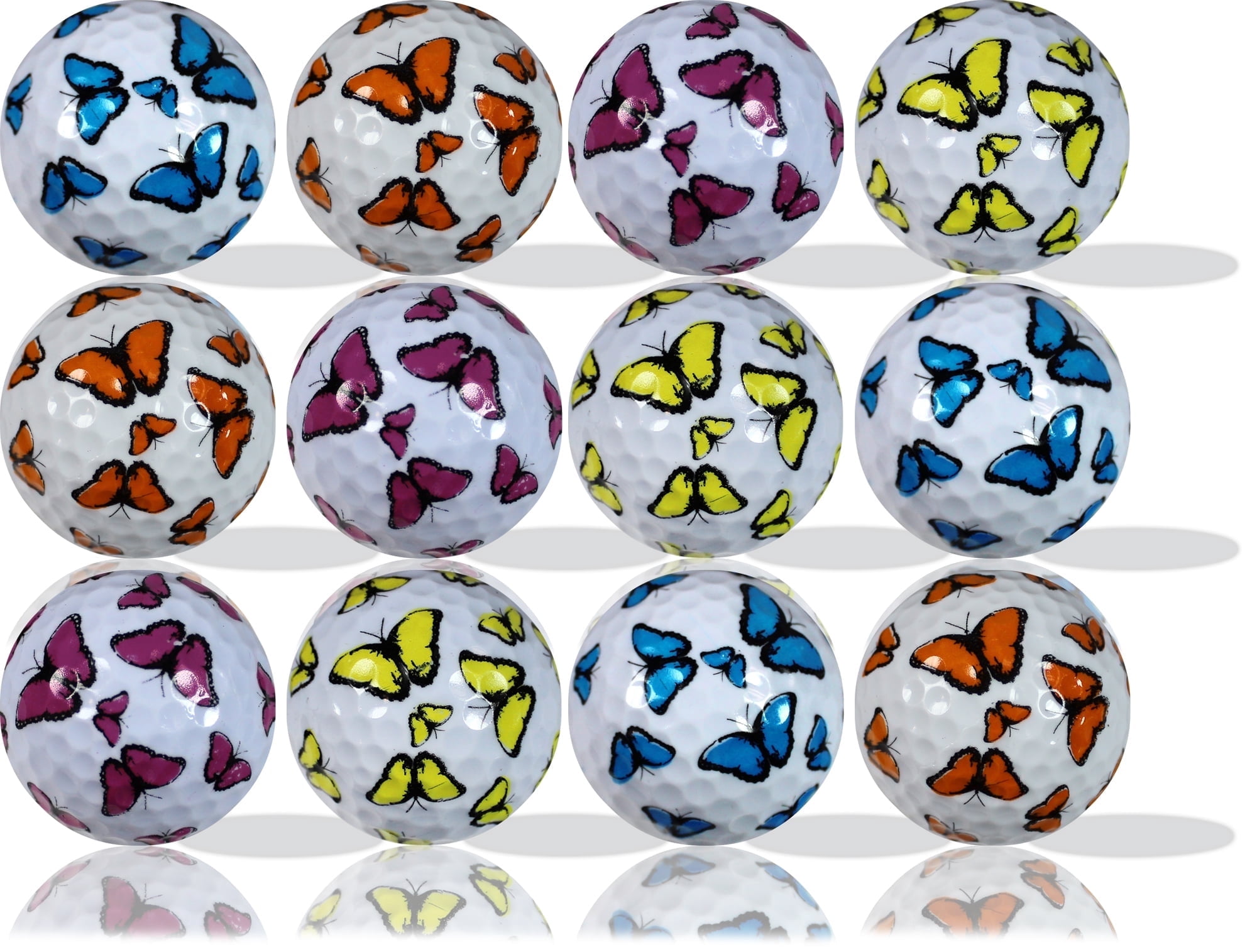 GBM Golf Butterfly Full Wrap Mixed 12 Pack Golf Balls - Walmart.com