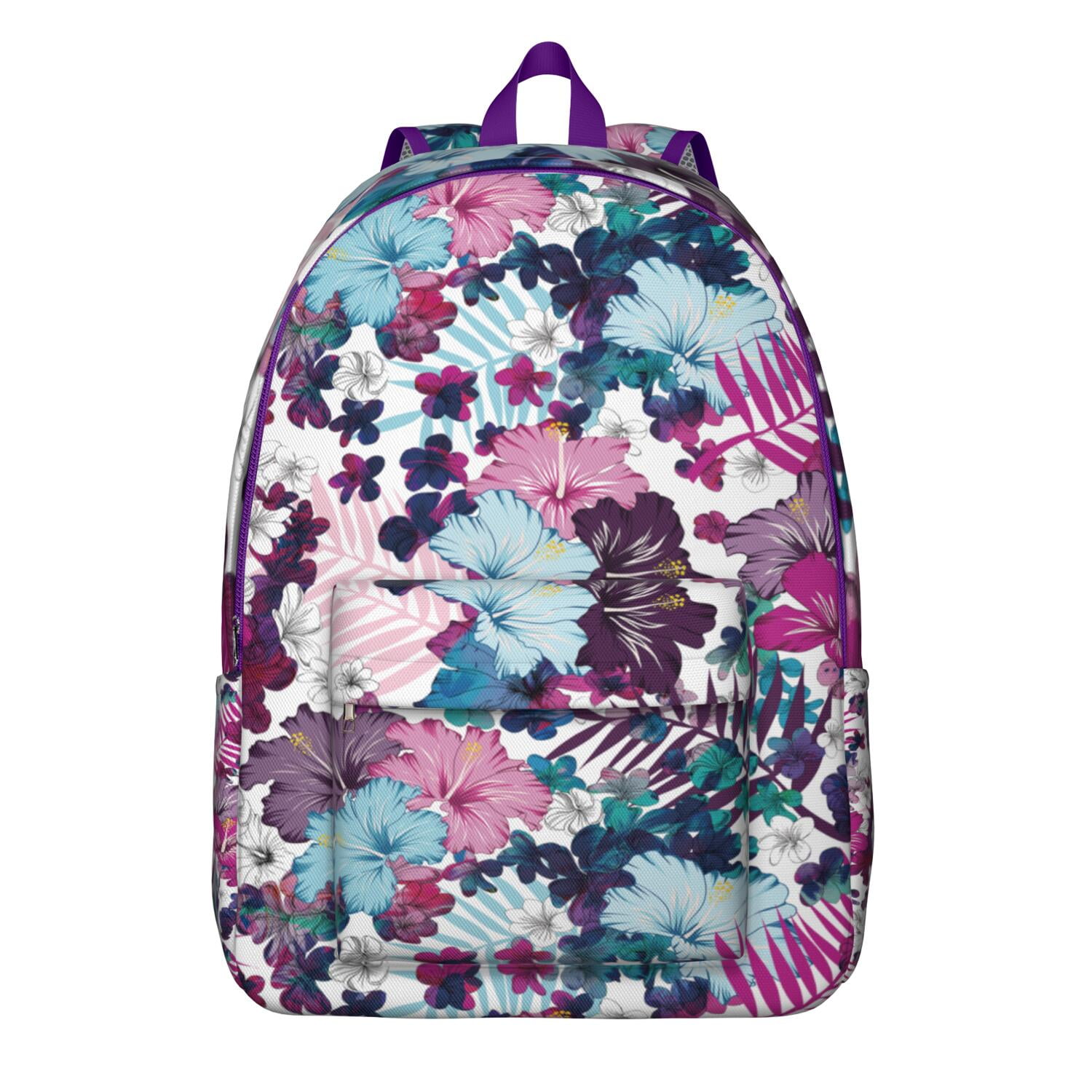Butterfly Garden Backpack - Waterproof Floral School Bag with Colorful ...