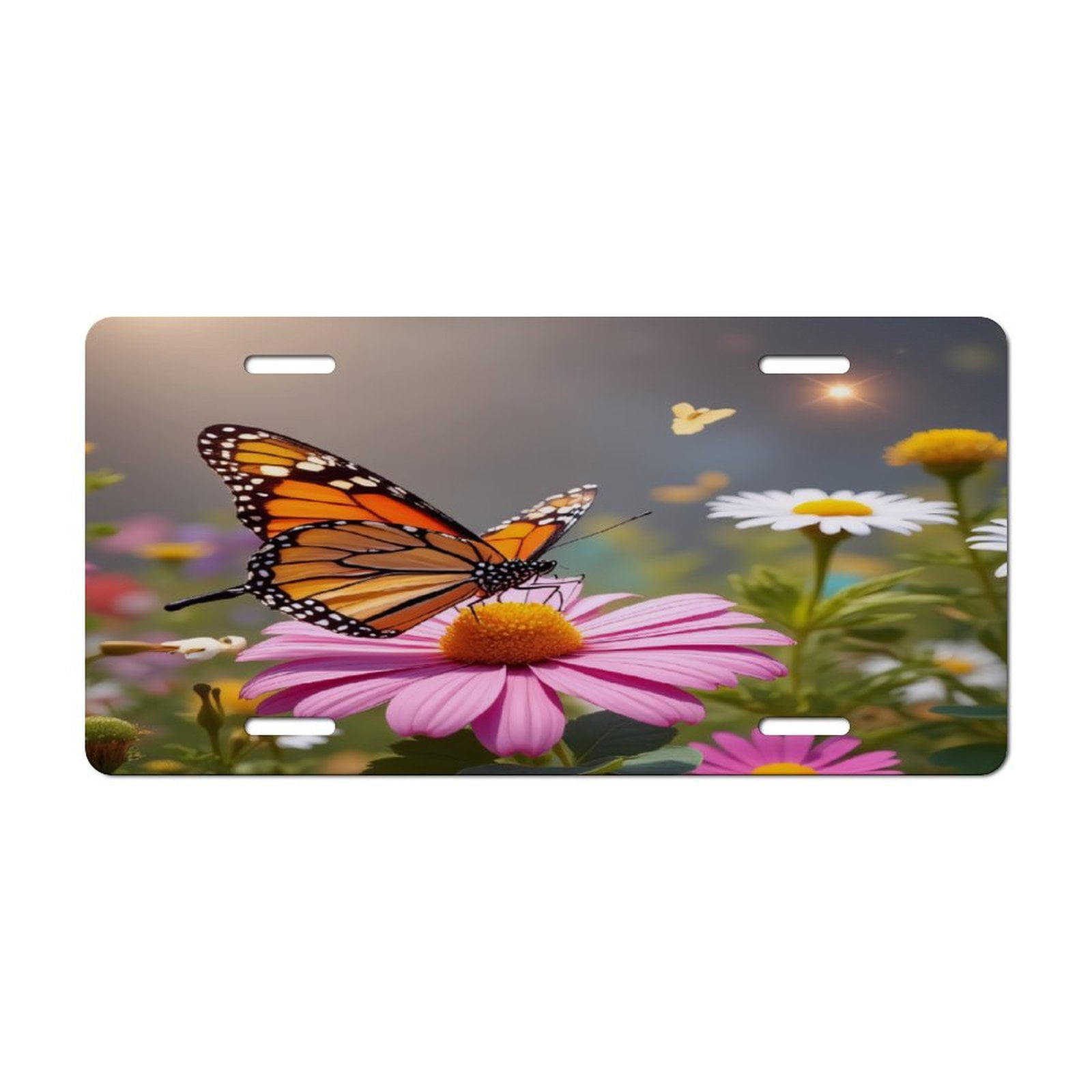 Butterfly Garden Bloom Car Decorative Front License Plate,Vanity Tag ...