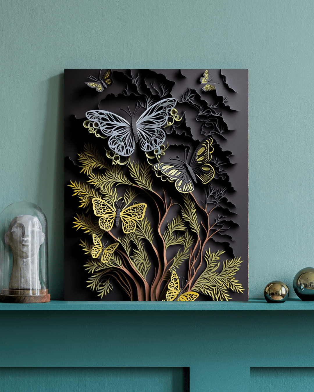 Butterfly Garden - Canvas Wall Art - Walmart.com