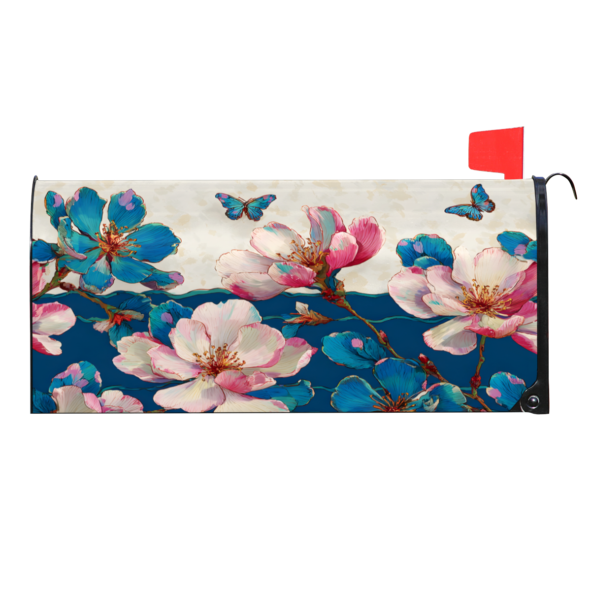 Butterfly Garden Magnetic Mailbox Wrap, Magnetic Mailbox Cover Reusable ...