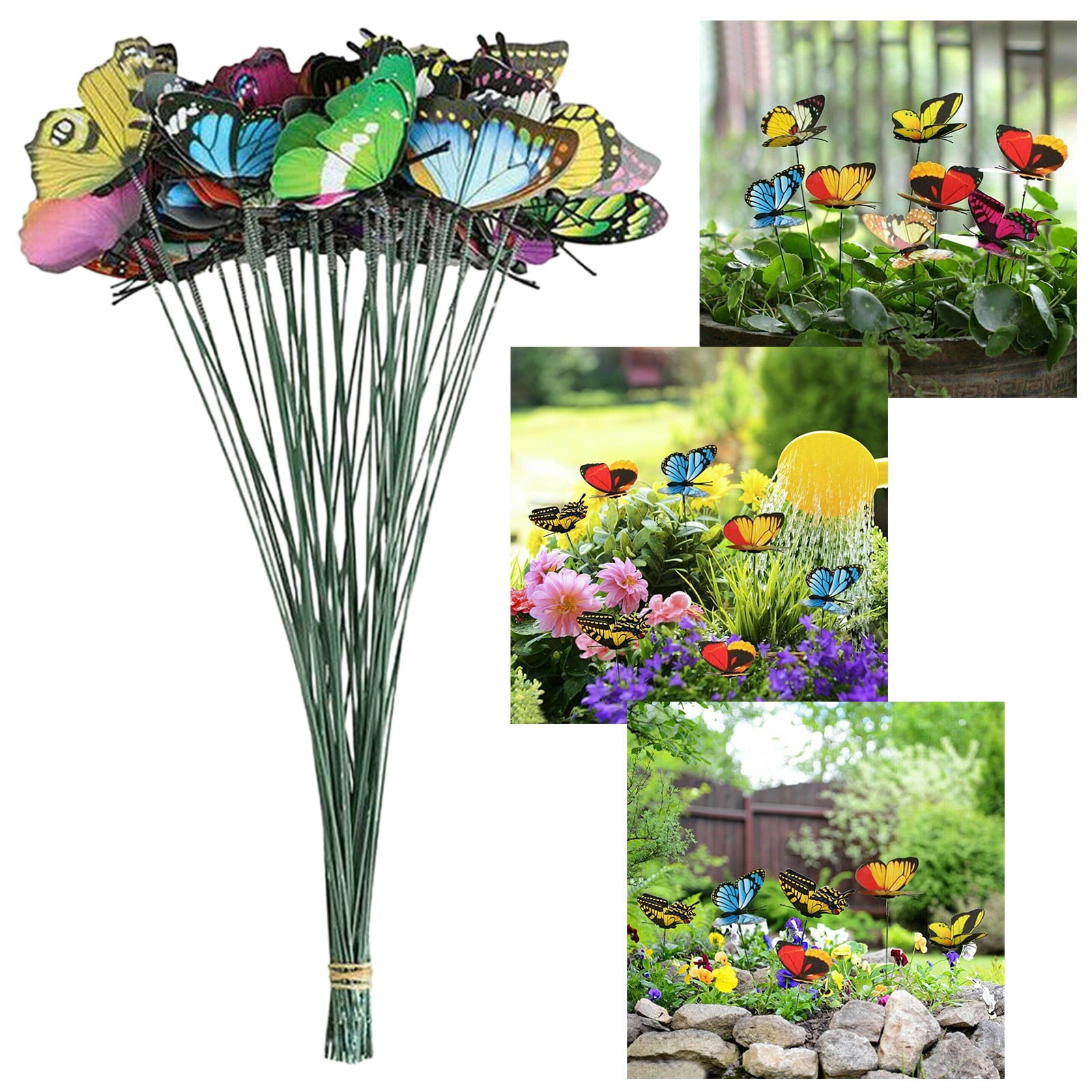 Butterfly Garden Stakes (Yard Decorations, Flower Bed Accents), 50 ...