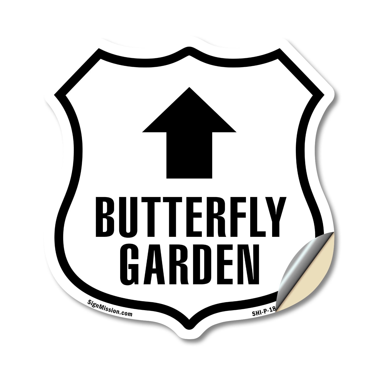 Butterfly Garden Up (2 Pack) 6 inch X 6 inch Shield Shaped Heavy Duty 3 ...