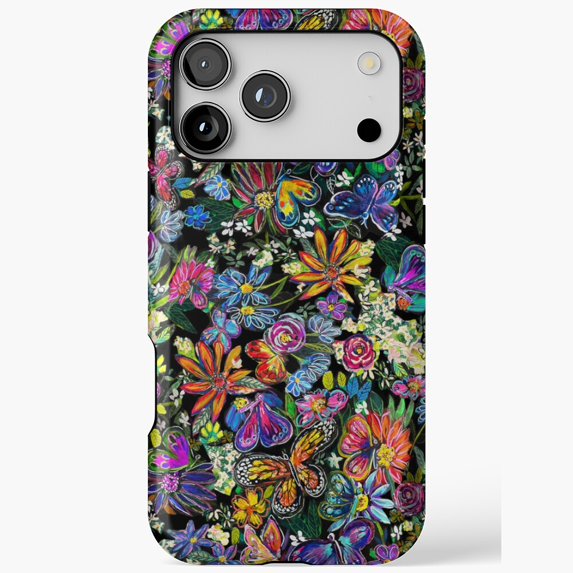 Butterfly Gardens Insect Nature Art iPhone Case 17 through 11 Pro Max ...