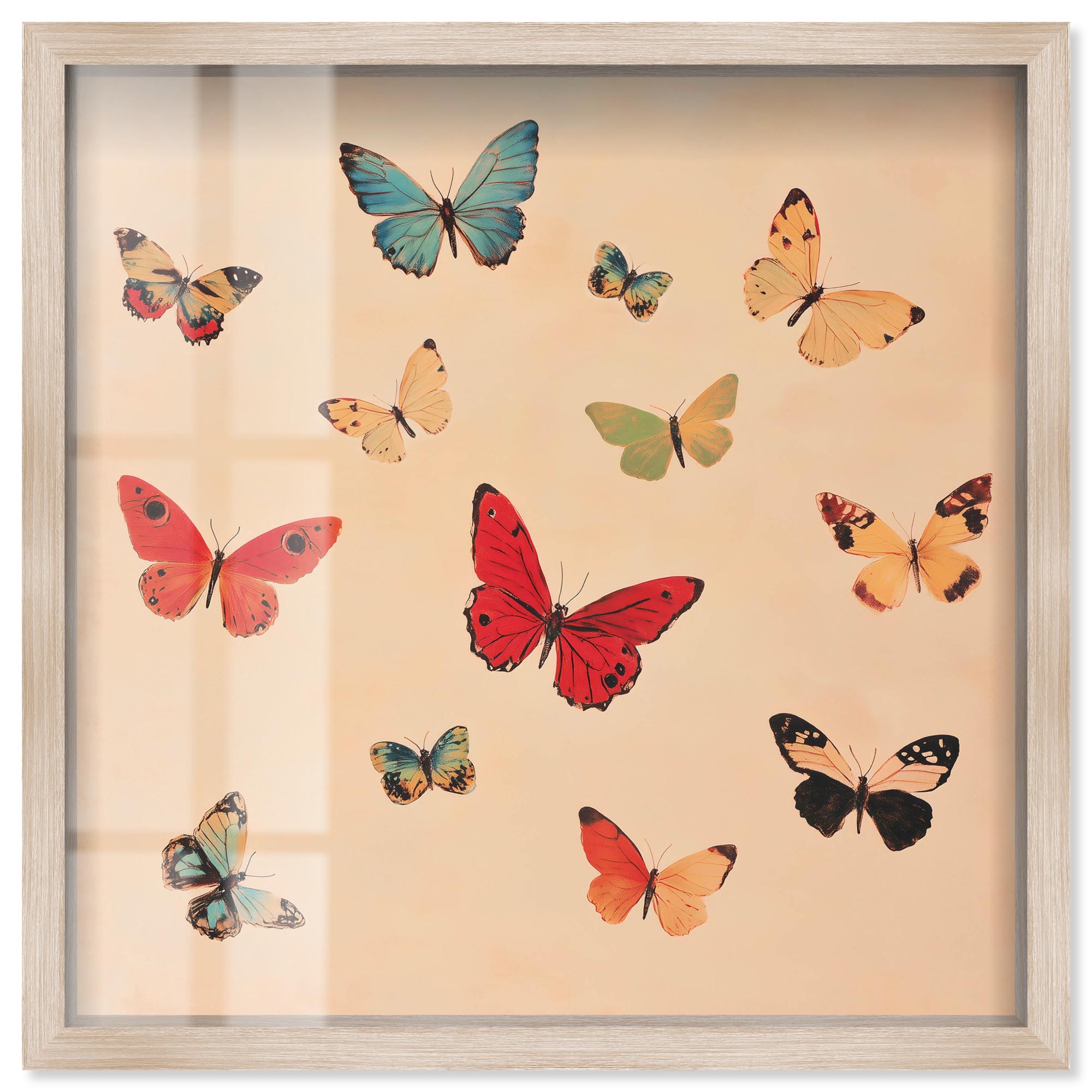 Butterfly Gentle Garden Shadowbox Print Fashion Floral Art by Art ...