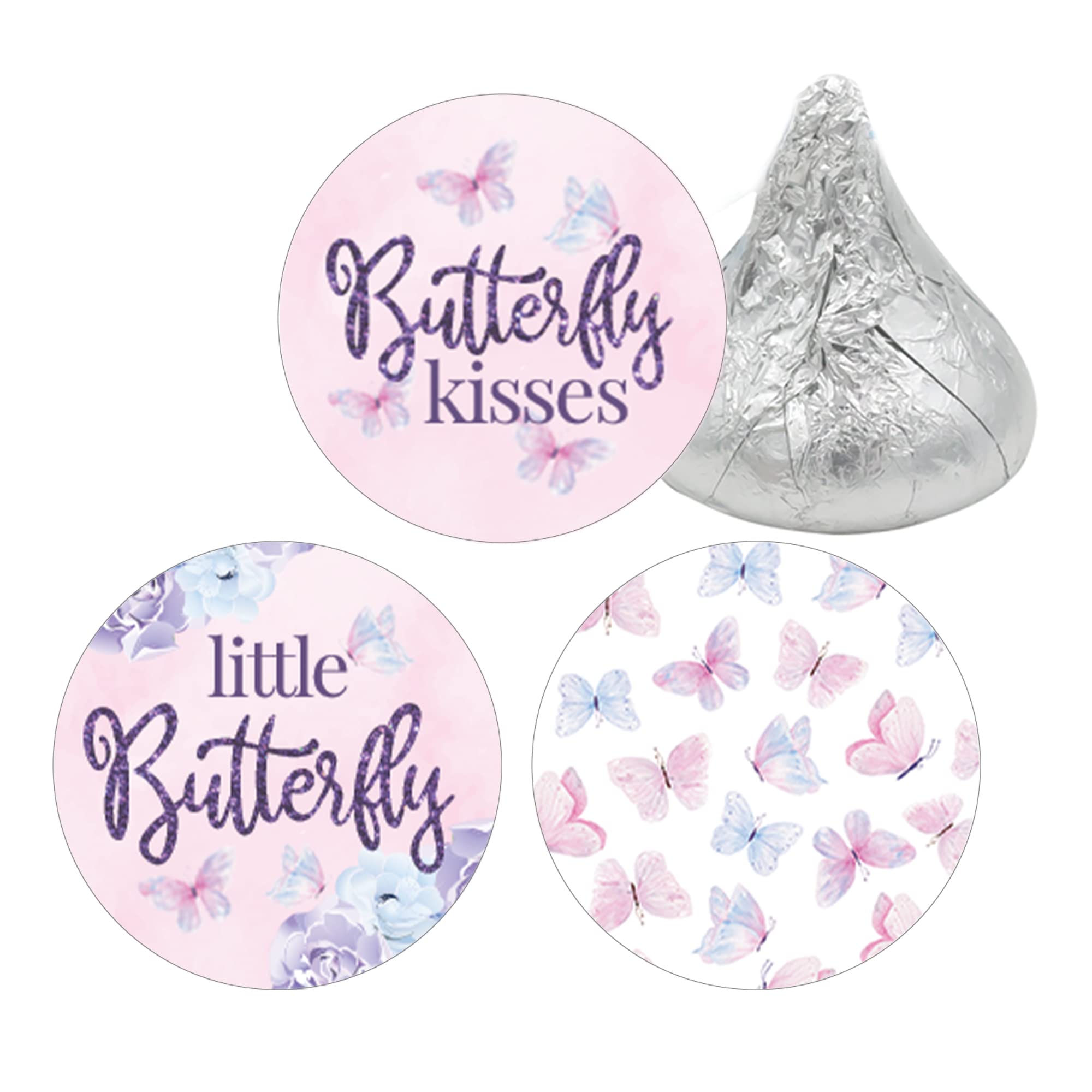 Butterfly Girl Baby Shower IFF17 Favor Stickers, A Little Butterfly is ...